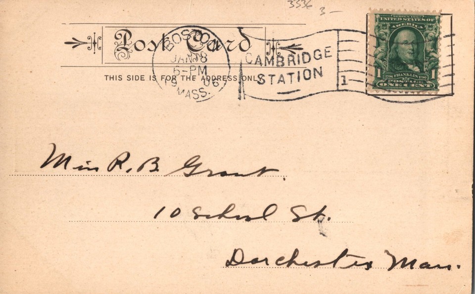 Football Stadium Harvard University Vintage 1904 Postcard Posted 1906 ...