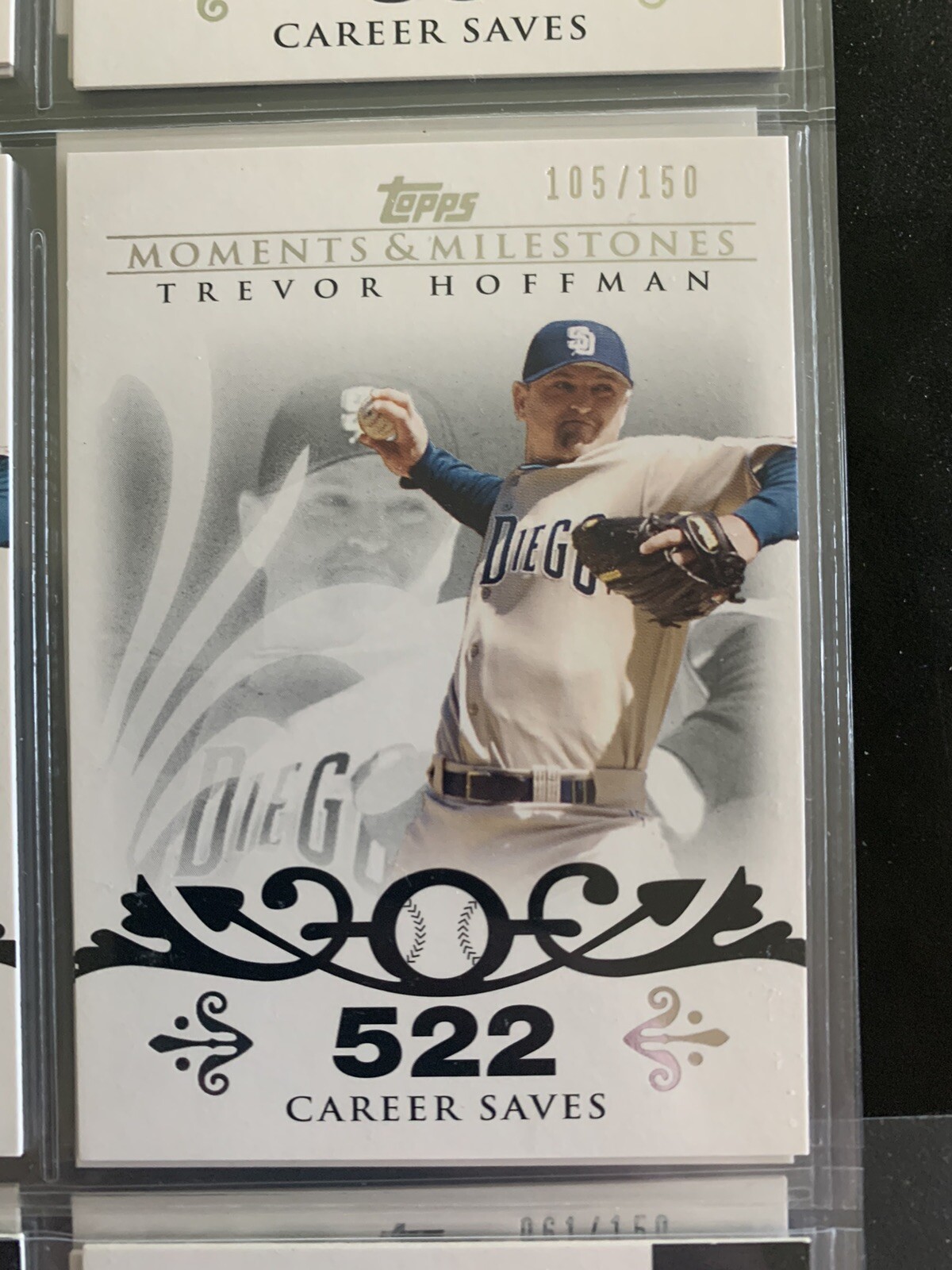 Lot of 7 Trevor Hoffman 2008 Topps moments & milestones baseball cards ...