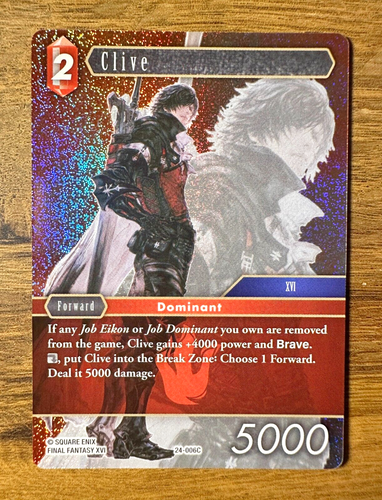Final Fantasy TCG Opus 24 Hidden Legends Clive 24-006C *FOIL* Legend ...