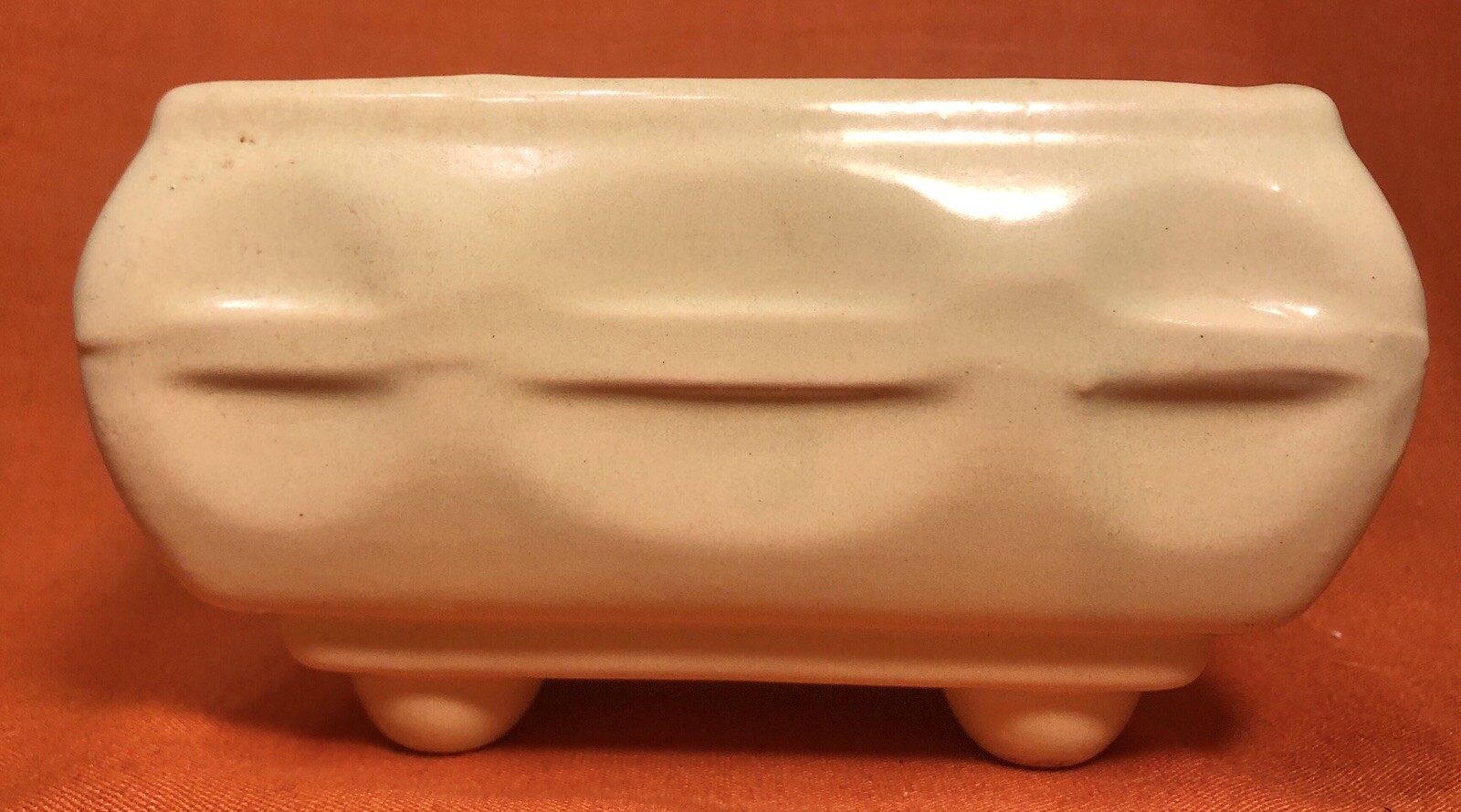 Vintage Mid Century Cookson Pottery Light Yellow Green Footed Planter ...