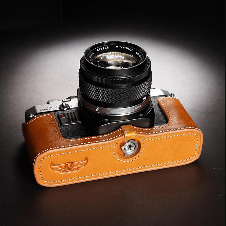 Handmade Leather Half Camera Case Cover For Olympus OM1 OM2n OM3 OM4Ti ...