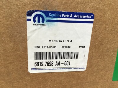 6819 7698 AA NEW GENUINE MOPAR FRONT FASCIA 68197698AA NO CORE DEPOSIT ...