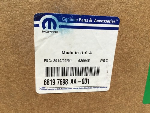 6819 7698 AA NEW GENUINE MOPAR FRONT FASCIA 68197698AA NO CORE DEPOSIT ...