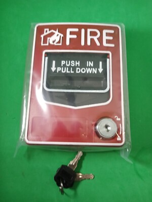 9V-28VDC Conventional Manual Call Point Fire Push In Pull Down Fire ...