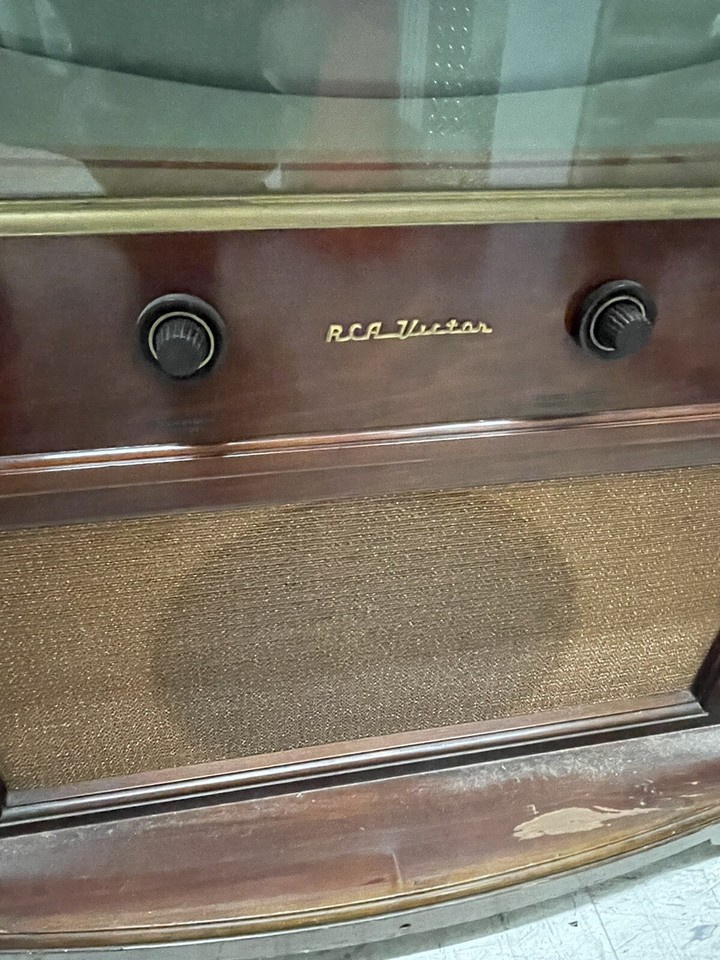 Antique RCA Victor Tube Television TV Mahogany Cabinet Console Vintage ...