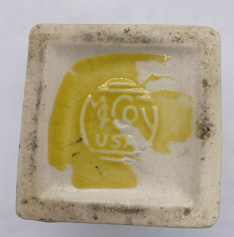 McCoy Pottery Bud Vase Art Deco Yellow Column 1940s Vintage 7.5" | eBay