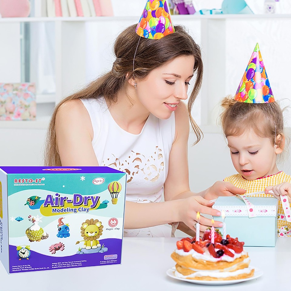 Air Dry Clay 66 Colors, Modeling Clay for Kids, DIY Model Magic Clay ...