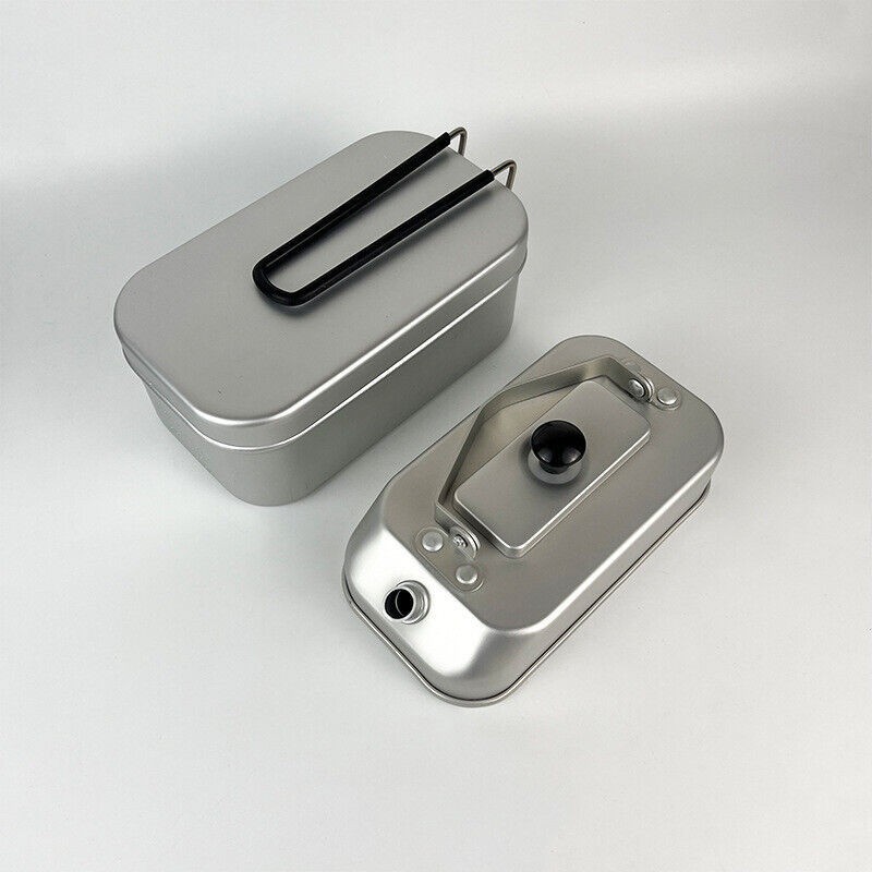 Outdoor Survival Mess Kit Camping Aluminum Mess Tin Coffee Kettle 2 ...