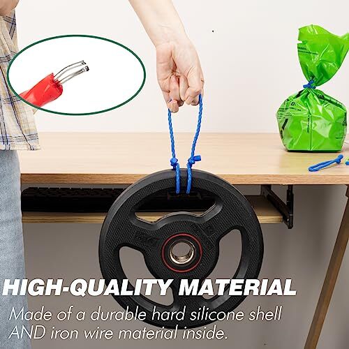 9pcs 4inch Silicone Cable Ties Bendable Rubber Twist Ties Reusable ...