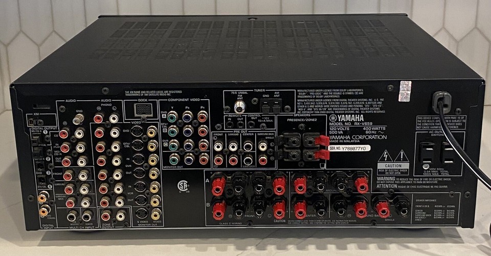 Yamaha RX-V659 Home Theater Digital Audio/Video Stereo Receiver See ...