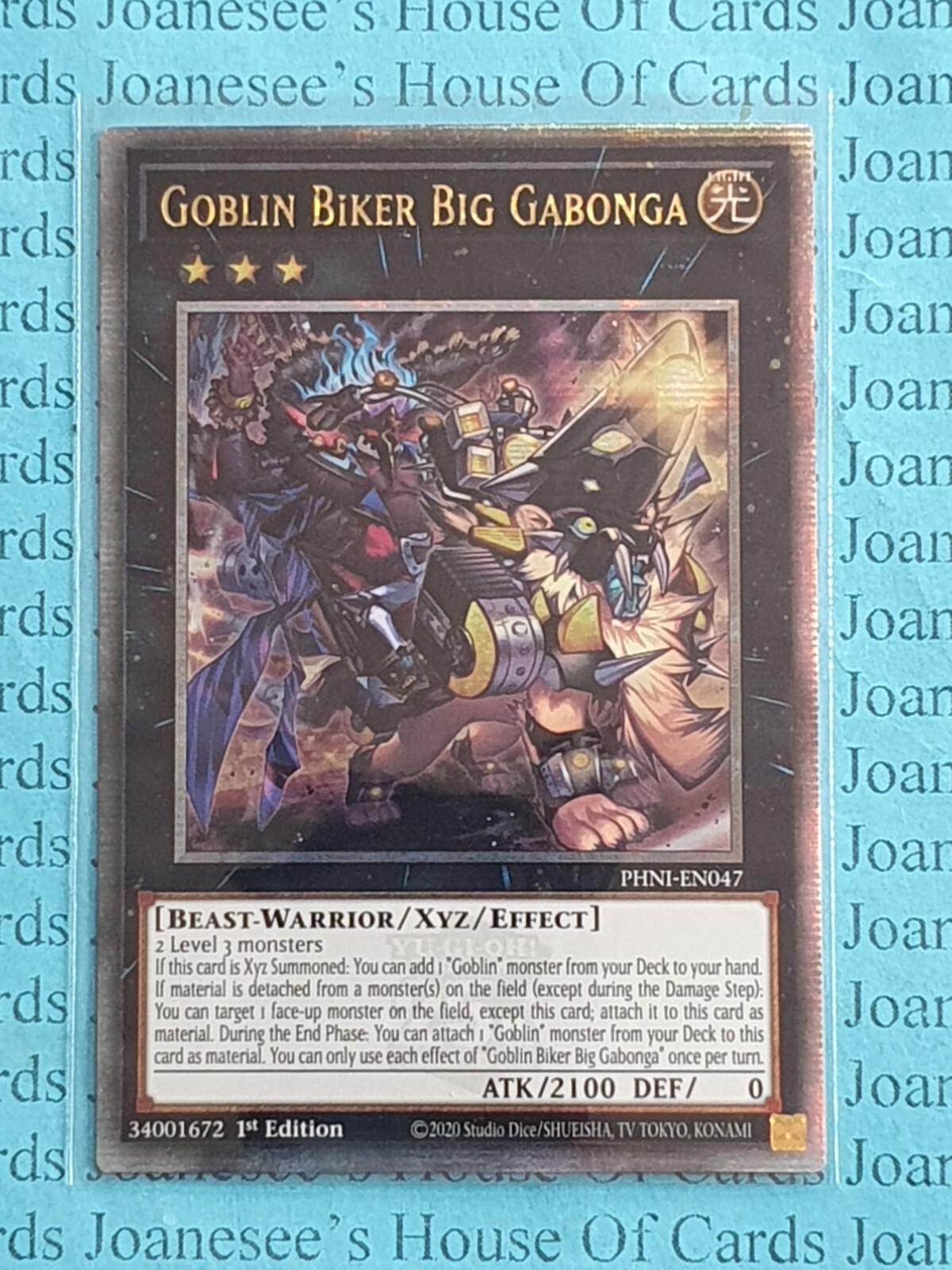 Goblin Biker Big Gabonga PHNI-EN047 Quarter Century Secret Rare Yu-Gi ...