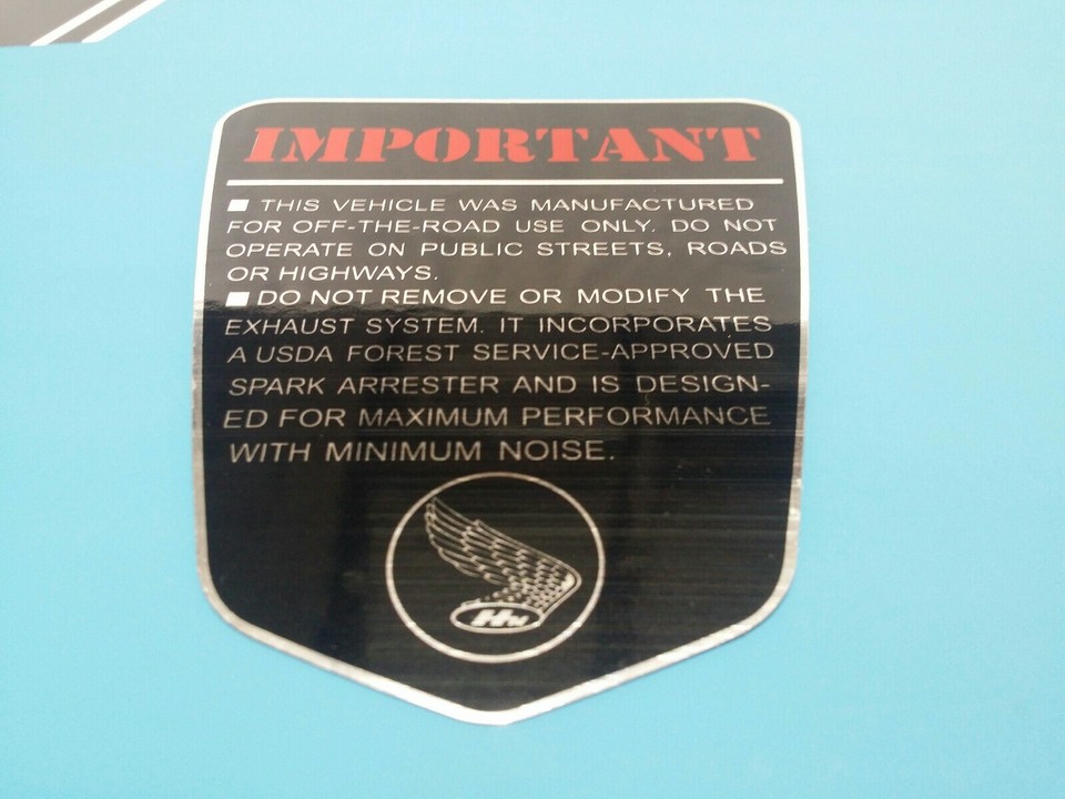 1970 Honda CT70 Trail70 Frame Decal Graphic Set H-57 SET | OE