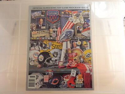 Super Bowl 25 XXV Football Game Program NY Giants vs Buffalo Bills | eBay