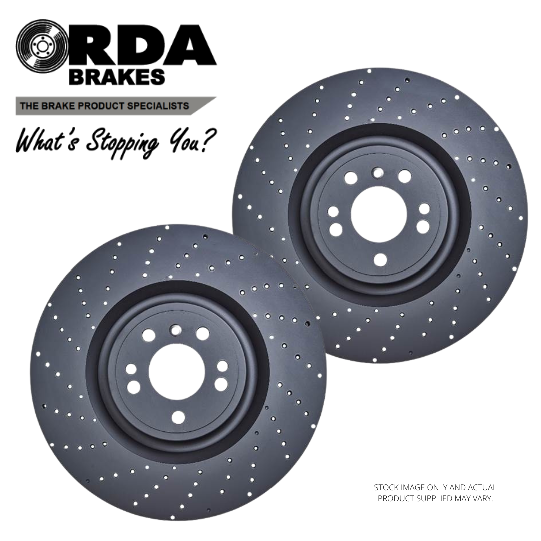 RDA8452 RDA CROSS DRILLED REAR BRAKE ROTORS for MERCEDES-BENZ AMG GLA45 ...