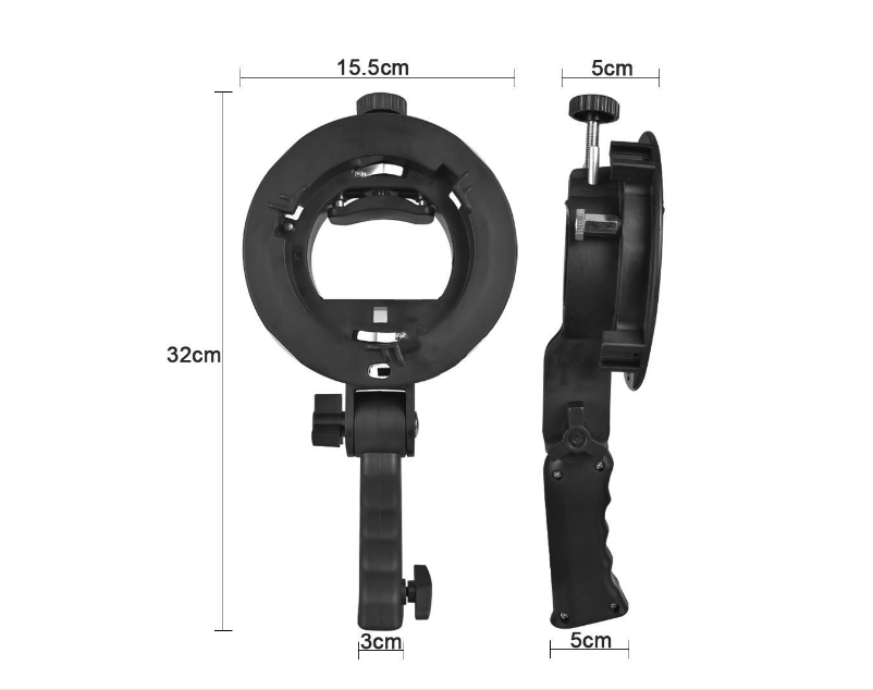 New Handheld Grip S-Type Bracket Bowens Mount Holder For Speedlite ...
