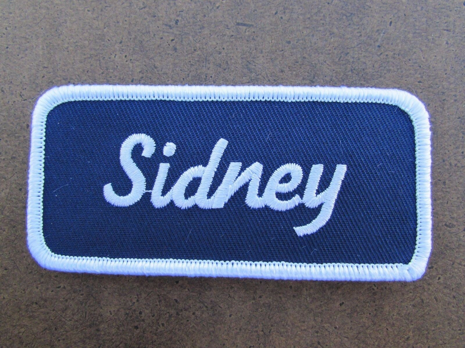 Name Sidney Patch Sewn uniform personal patch EMBROIDERED | eBay