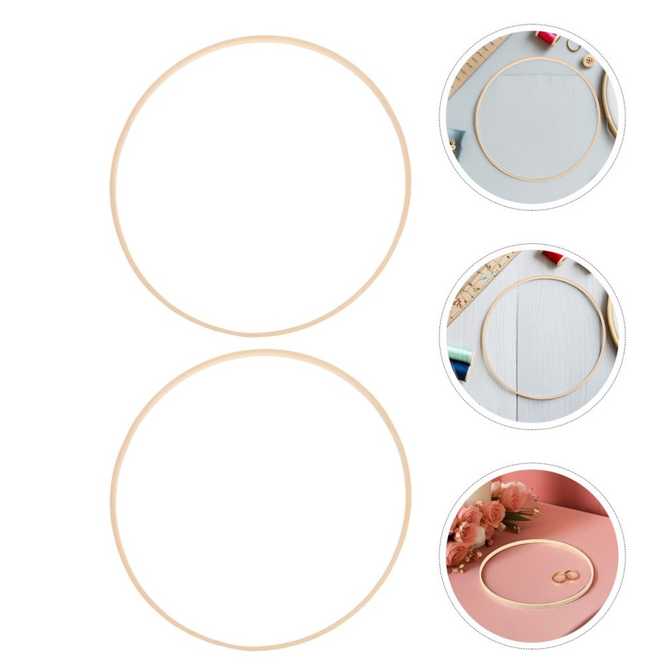 10pcs Floral Wreath Hoop: Wood Frame Circle Hoops For Dreamcatcher ...