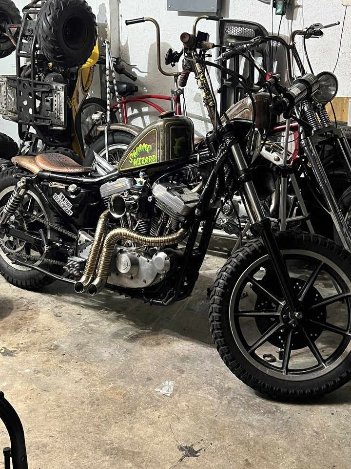 Exhaust Fit Harley Davidson Sportster Softail Dyna LAF 2" Santee Pipes ...