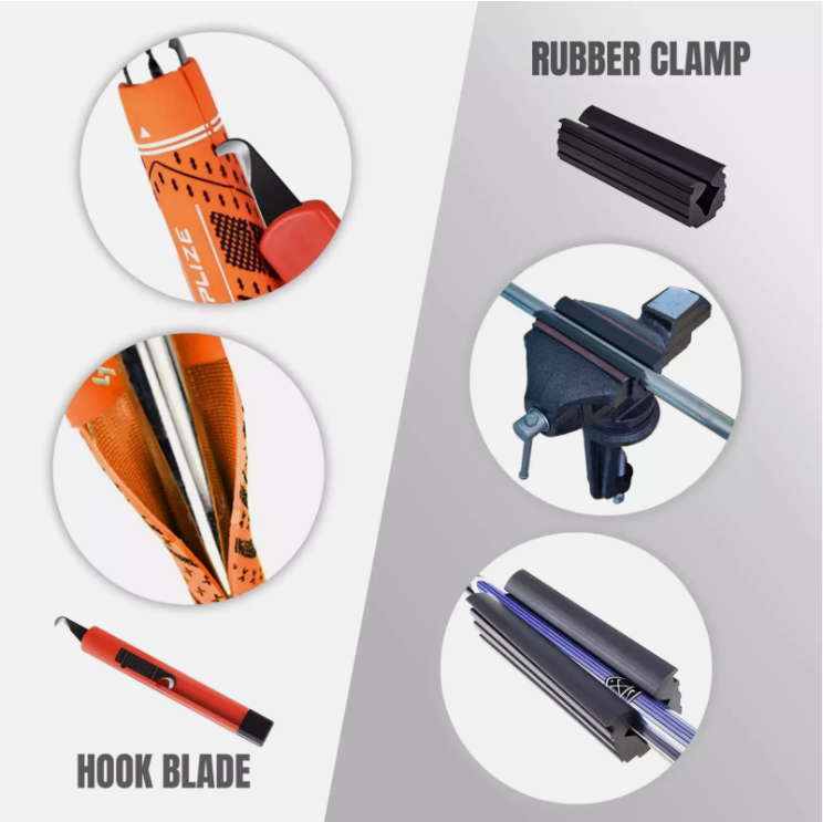 Deluxe Grip Repair Kit for Regripping Golf Club Tapes, Solvent, Hook ...