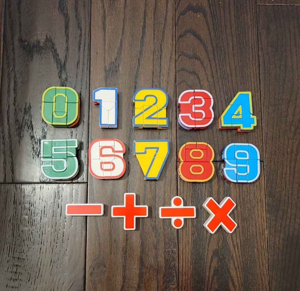 NUMBER-BOTS Transforming Numbers ROBOTS 14 Pieces Measures ...