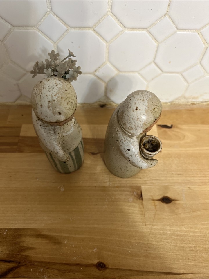 Vintage Pair Of Japanese Pottery Stoneware Gempo Figurines | eBay