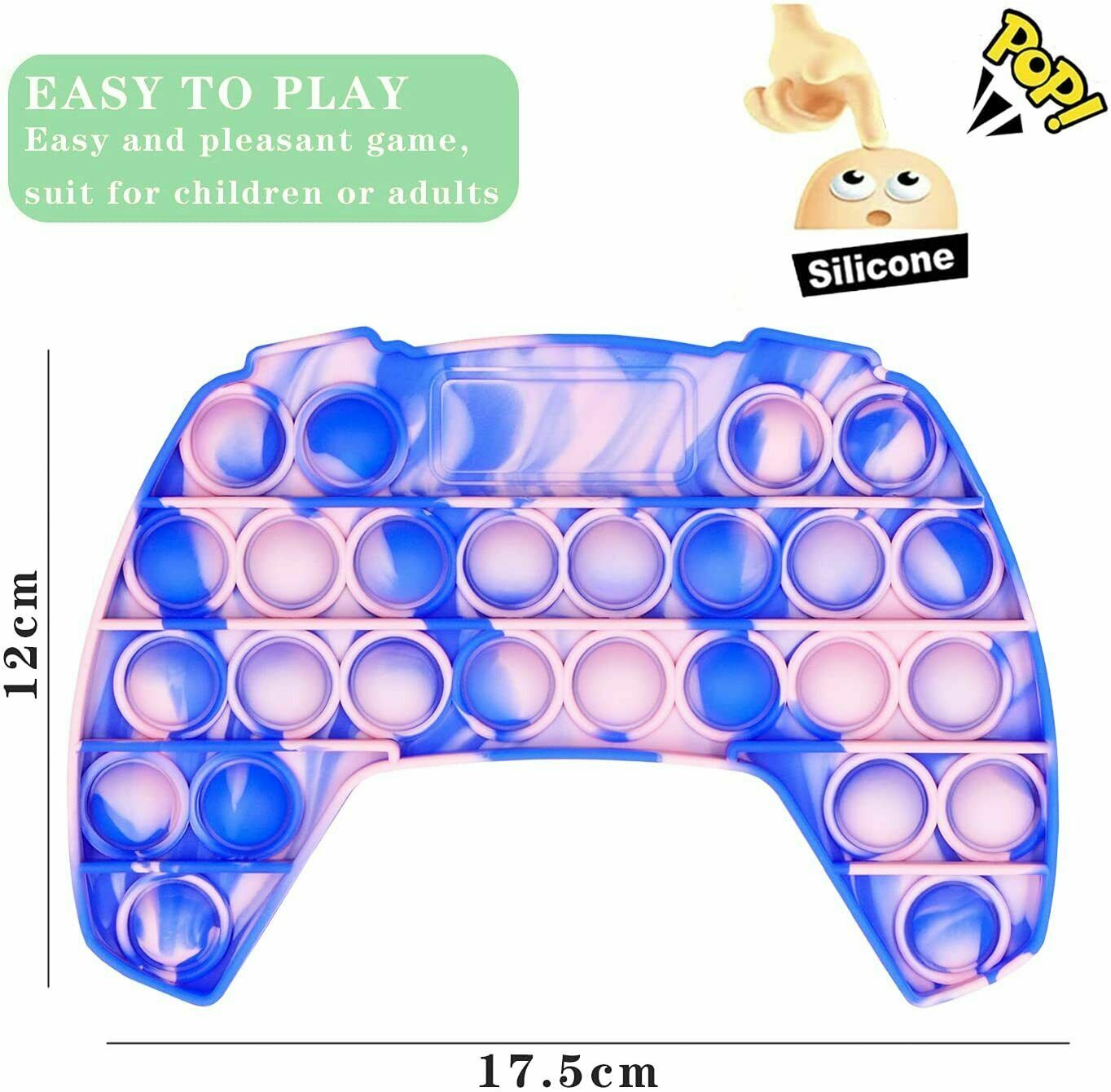 Push Popit Game Controller Pop Bubble Sensory Fidget Toy Autism Stress ...