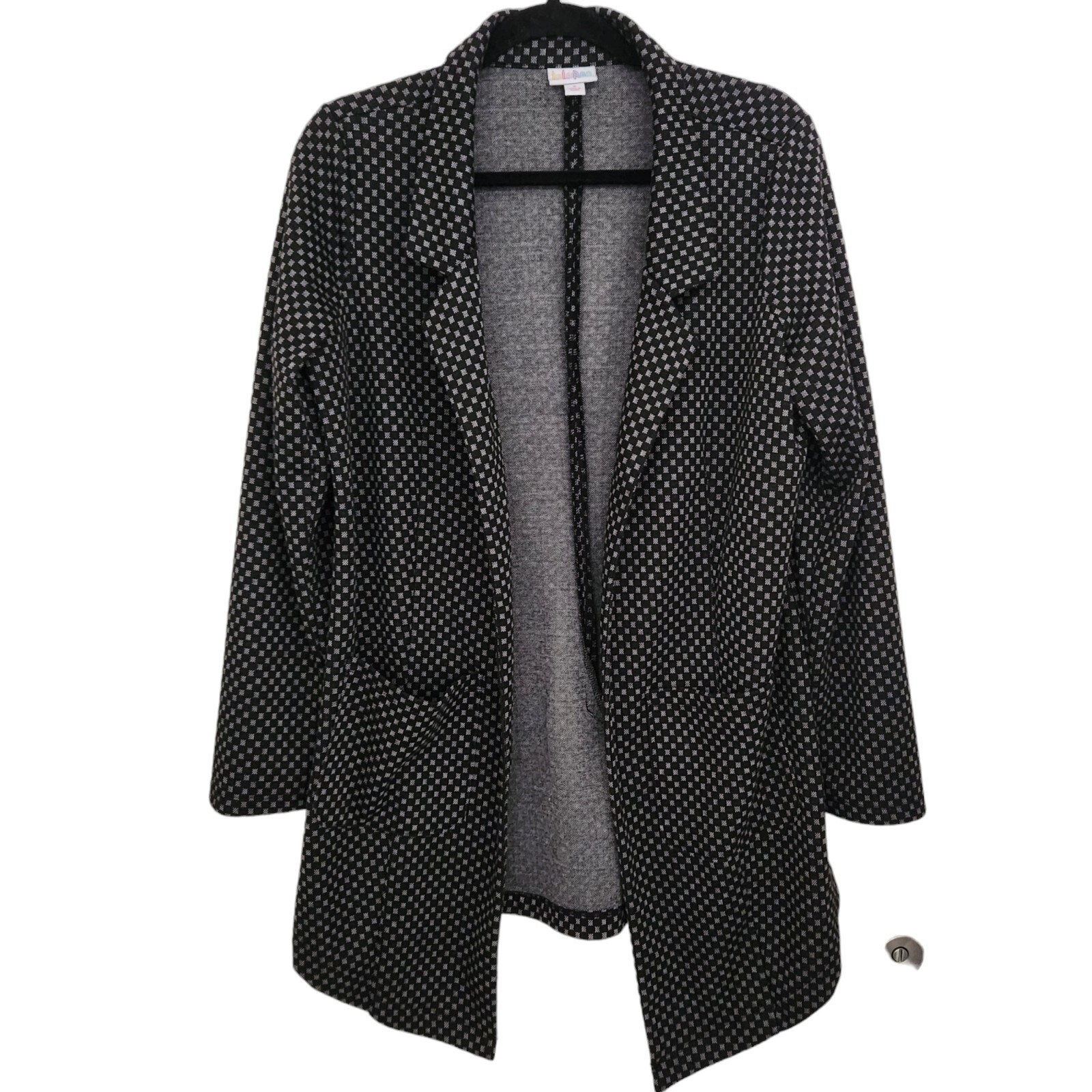LuLaRoe Gwen Jacket Blazer Open Front Double Front Pockets Patterened ...
