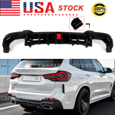 2022-2024 BMW X3 M40i G01 LCI Rear Bumper Diffuser Lip For Gloss Black ...