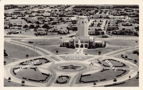 U S ARMY RANDOLPH FIELD TEXAS-WASHINGTON CIRCLE~1940s AERIAL REAL PHOTO ...