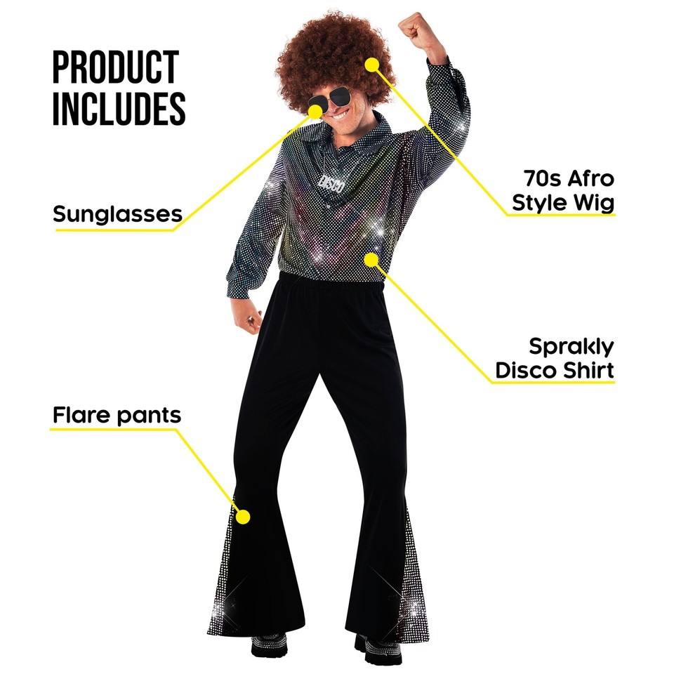 Morph Full Disco Costume Mens Disco Outfit Mens Disco Costume Mens XXL ...