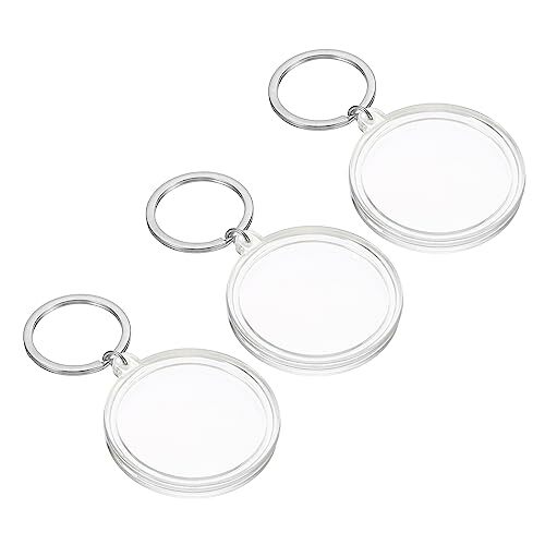 Plastic Coin Holder Keychain, 3 Pack Round Coin Case with Key Ring ...