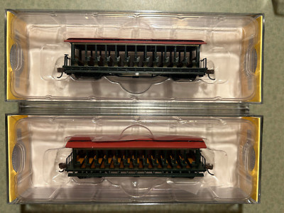 Lot of 2 N Scale Bachmann Silver Silver Series Open-Sided Excursion ...