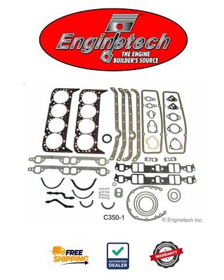 Full Engine Gasket Set for Early 2 Piece Rear Seal Chevrolet SBC 283 ...