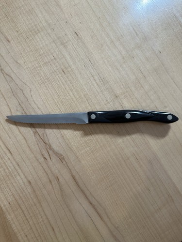 Cutco 1721 Trimmer Knife Blade Serrated Edge Classic Black Swirl Handle ...