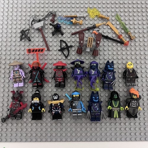 Lego Ninjago Minifigure Bulk Lot - 14 Minifigs - Ninjas Ghosts Weapons ...