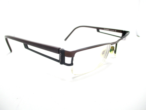 OGA 6540O MJ301 Eyeglasses Bronze Black Half Rimless Frame Morel France ...