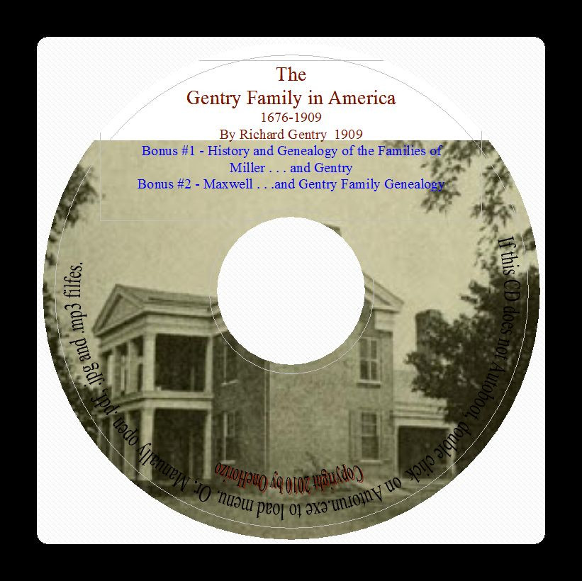 The Gentry Family in America 1676-1909 - New Kent County VA | eBay