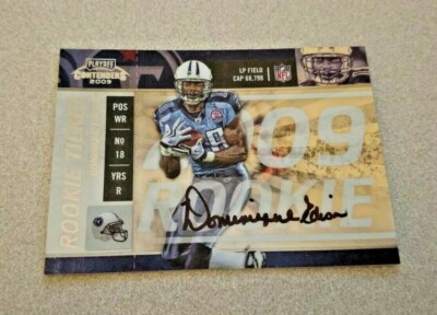 2009 Playoff Contenders Rookie Ticket Auto #162 Dominique Edison Titans ...