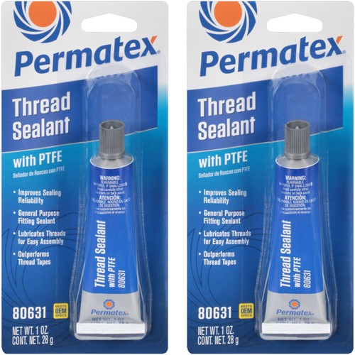 Permatex 80631 General-Purpose Thread Sealant Set with PTFE 2oz (2 x ...