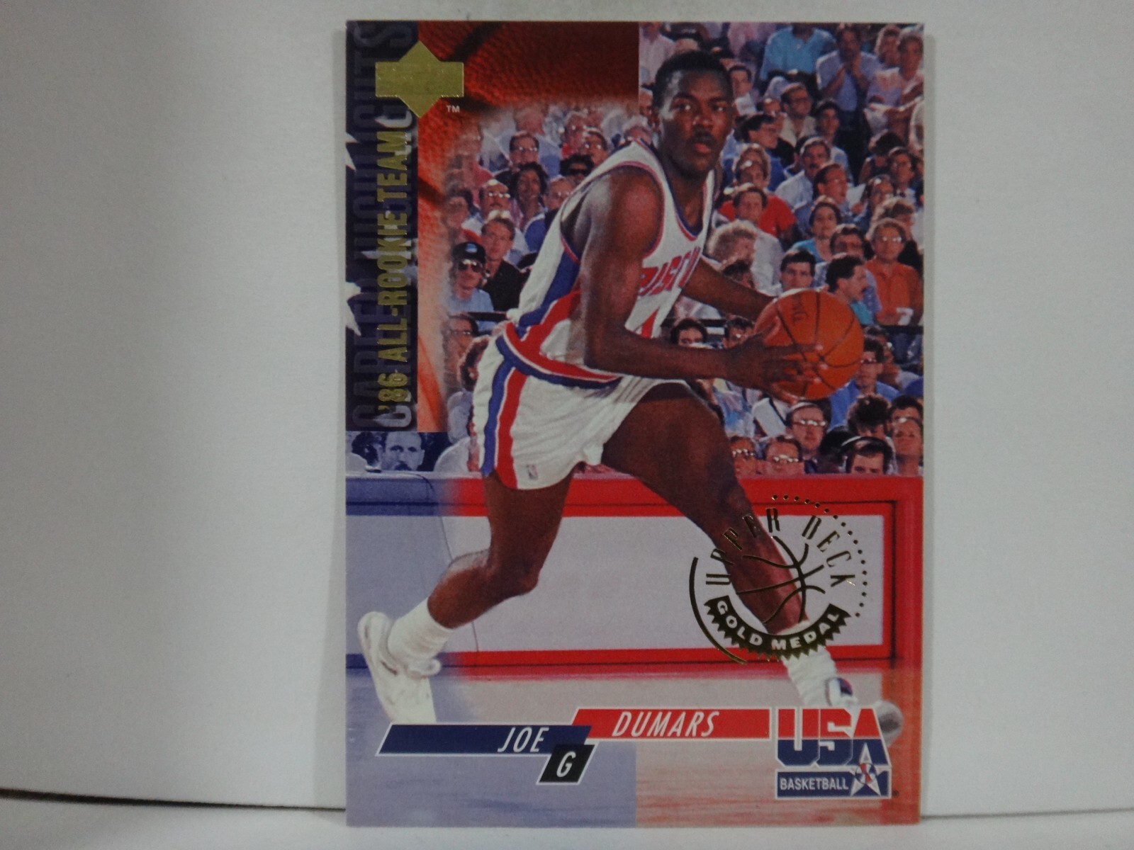 1994 Upper Deck USA Gold Medal #8 Joe Dumars PISTONS/1986 All-Rookie ...