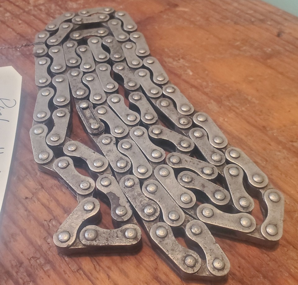 Antique Vintage Excellent TOC 54 Link Duckworth "NS" Block Chain (3/16 ...