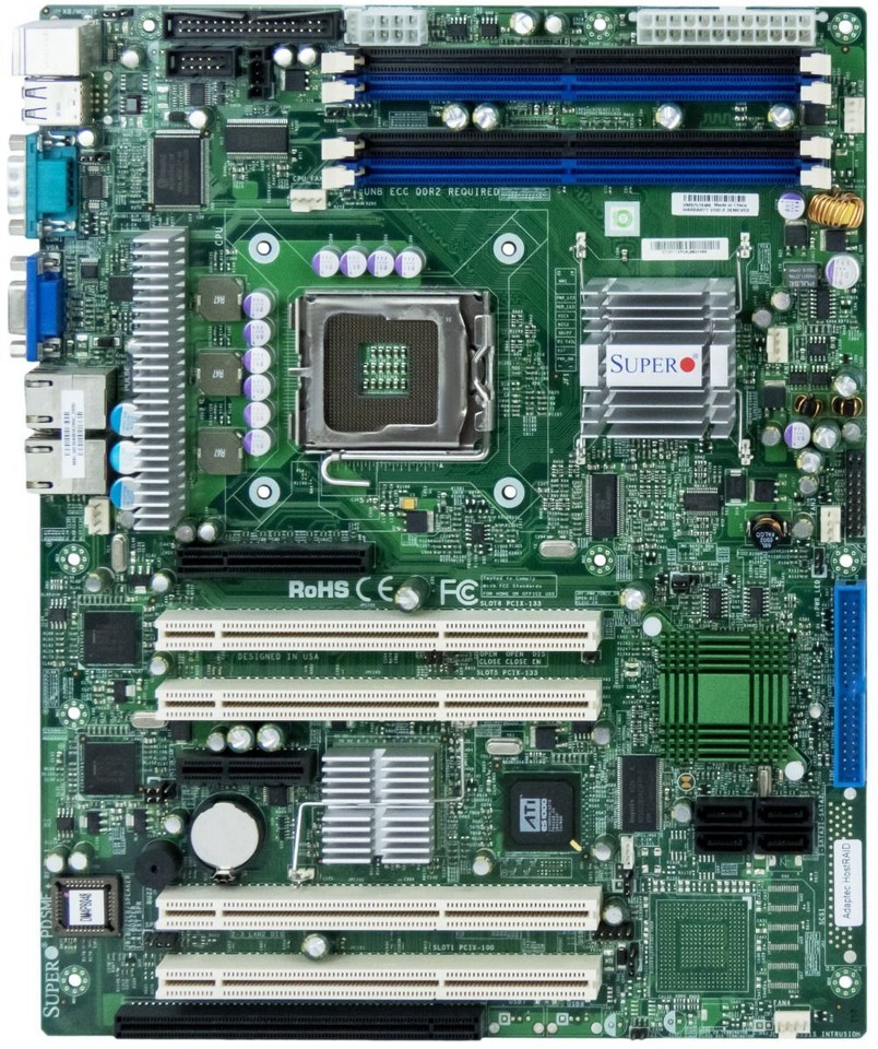 Mainboards Supermicro PDSME+ LGA775 DDR2 PCI-E SIM1U IPMI 1x PCI-E x4 ...