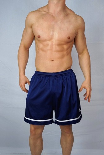 Adidas—Mens—Shiny—Glanz—Soccer—Football—Shorts—Navy—Blue—Scally—Chav ...