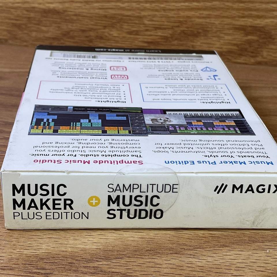 MAGIX MUSIC MAKER PLUS EDITION SAMPLITUDE ULTIMATE BUNDLE MUSIC STUDIO ...