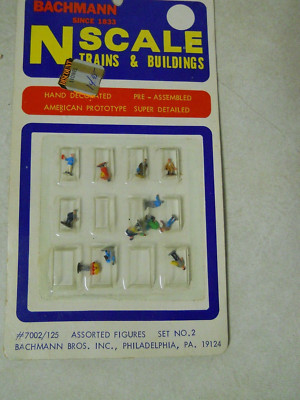 Bachmann N Scale Assorted Figures People 12 Piece Set Extras 7002/125 ...