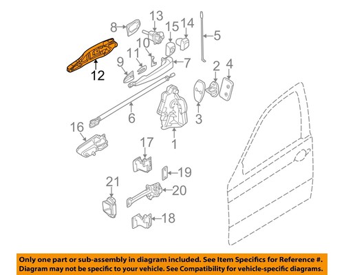 BMW OEM 01-05 325i,325xi,330i,330xi Front Door Lock Hardware-Base ...