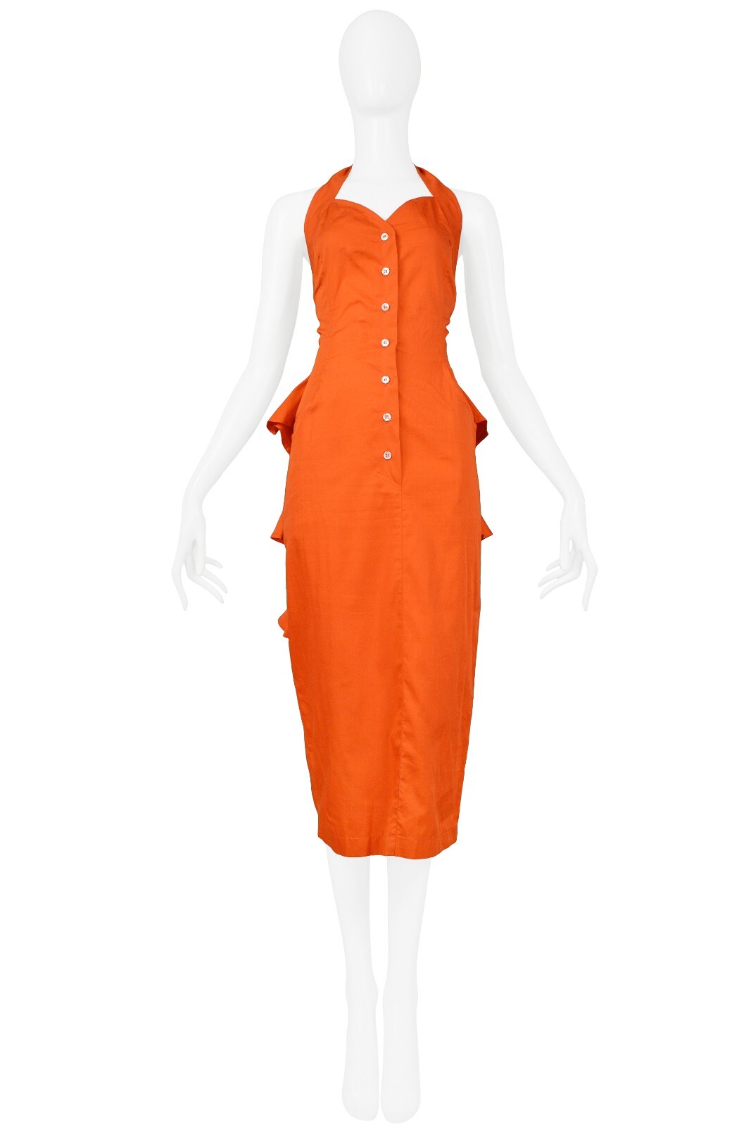 VINTAGE BYBLOS RED DRESS WITH RUFFLE BACK - Gem