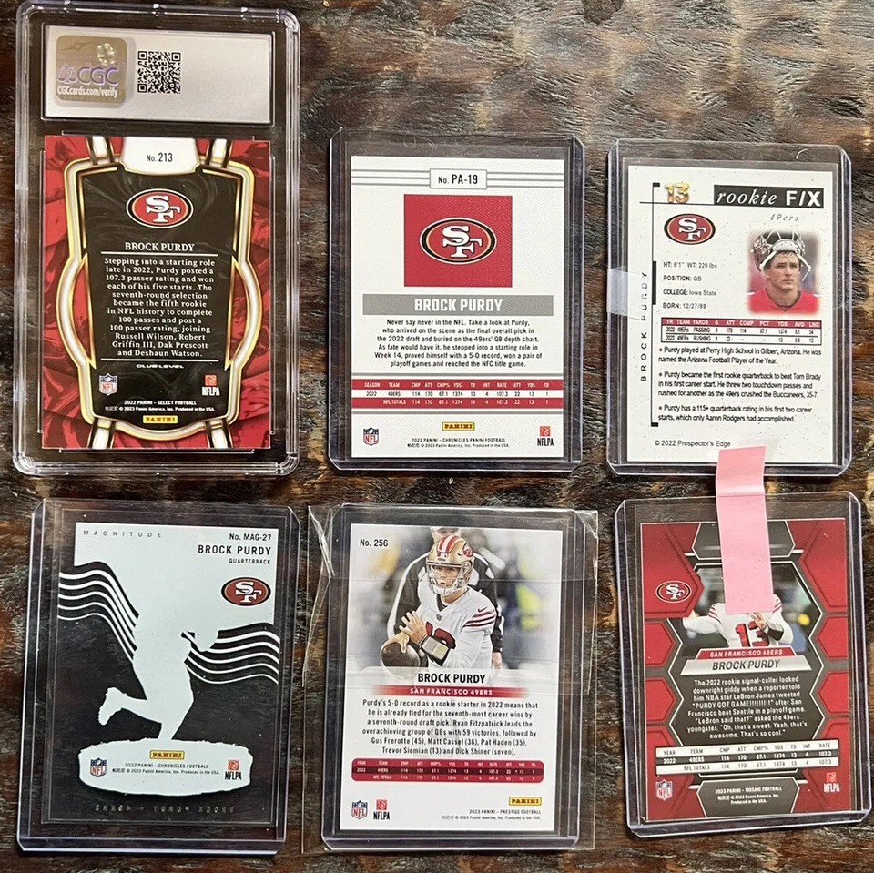 Brock Purdy lot rookie cards 2022 2023 Package Deal Make Me And Offer ...