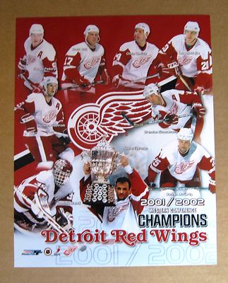 Detroit Red Wings 2001-2002 Western Conference Champions 8x10 Photo | eBay