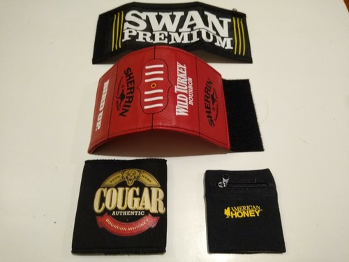 Stubby holders x 4 promotional Wild Turkey, Swan Premium, Cougar ...